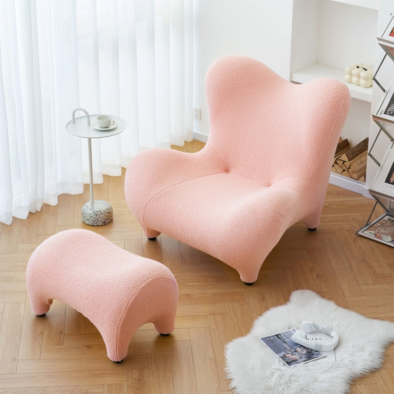 Pink chair and ottoman set store